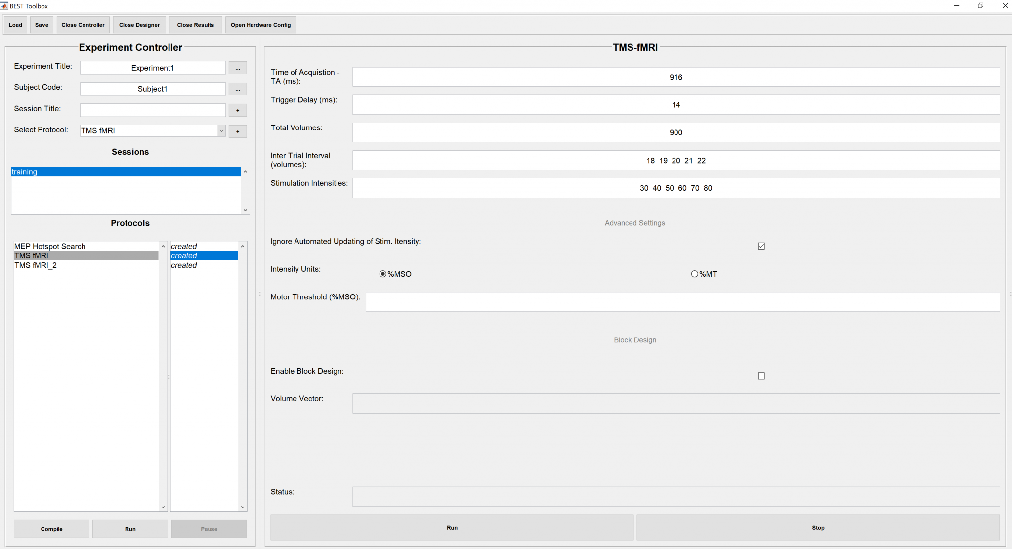 TMS fMRI Measurement